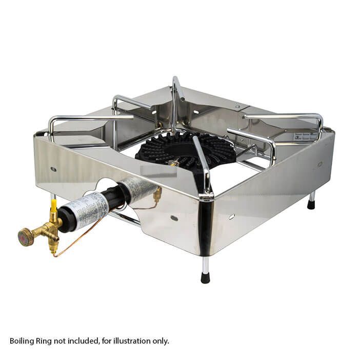 Foker Gas Boiling Ring Single Large Stainless Steel Windshield for ...