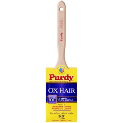 Purdy 144300030 Ox-Hair Series Ox-O-Thin Flat Trim Paint Brush, 3 inch ...