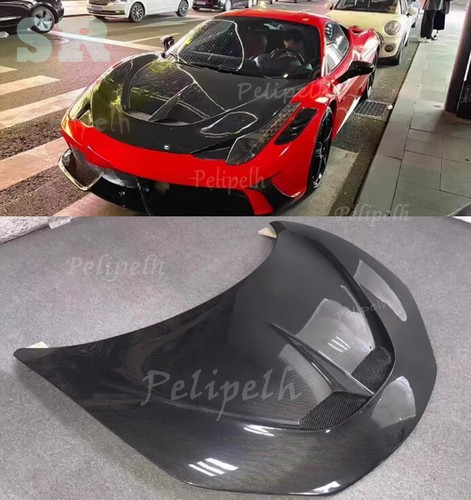 Real Carbon SP style Front Hood Vented Bonnet Cover Fits 2010-2015 ...