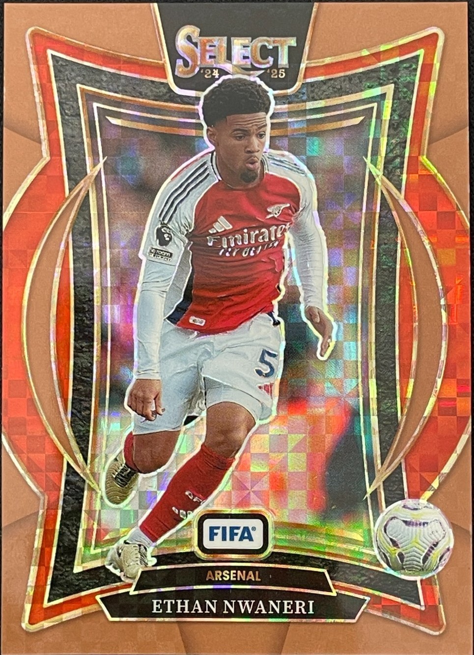 2024-25 Panini Select Fifa - Terrace Ethan Nwaneri #12 Bronze Checker ...