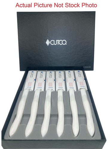 CUTCO Model 1759 Six Piece Table Knife Set With (Pearl) White Handle ...