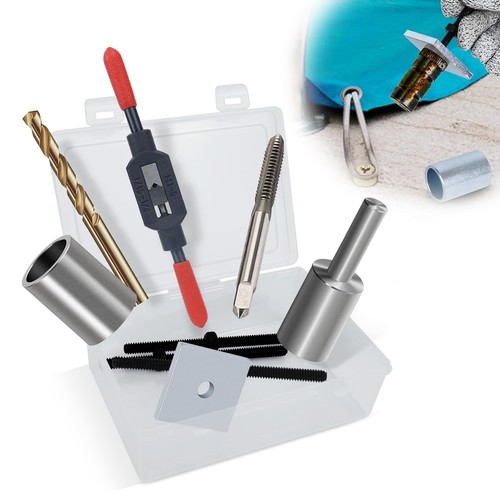 10-Piece Pool Anchor Removal Tool Kit with Storage Box, Rethreading ...