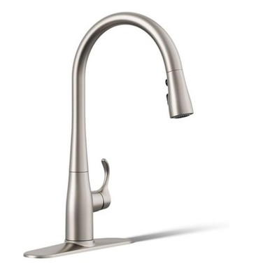 Kohler K-596-VS Simplice Single-hole Pull-down Kitchen Faucet ...
