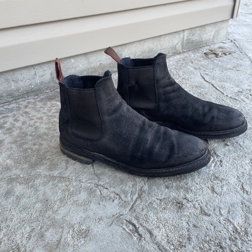 allen edmonds chelsea boots 8.5 Black Suede Distressed Looking Amazing ...