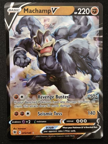 Machamp V 072/189 SWSH Astral Radiance Ext. Art Ultra Rare Holo Pokémon ...