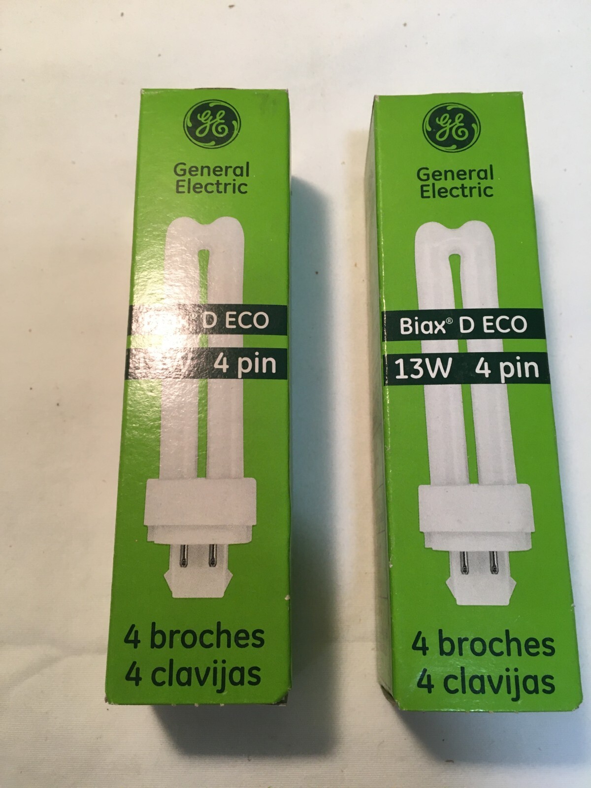 (Lot of 2) GE 97597 F13DBX/841/ECO4P 13 Watt 4100K 2 Pin G24q-1 CFL ...