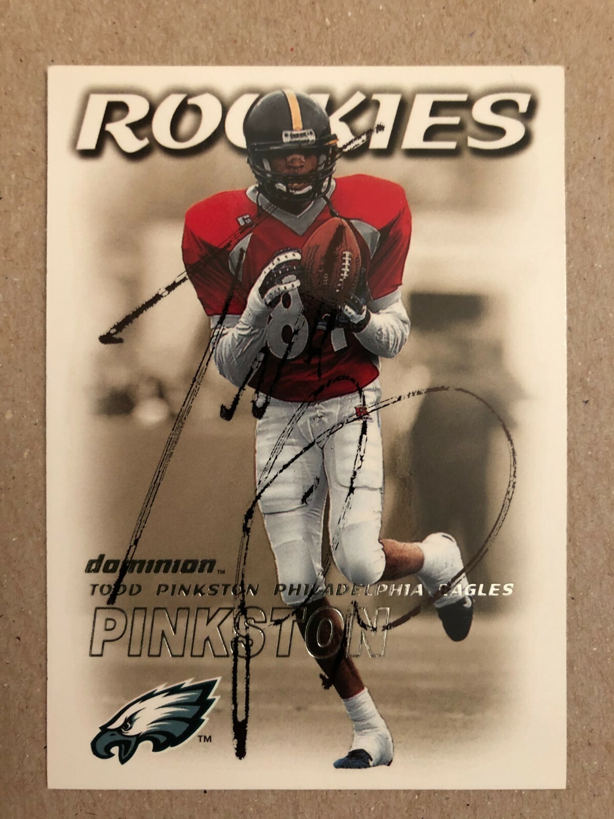 Todd Pinkston Signed 2000 SkyBox Rookie Card #202 Eagles Auto Autograph ...