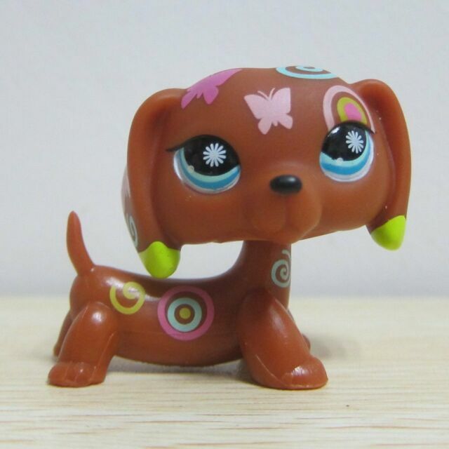 Littlest Pet Shop Collection LPS Toys #1010 Brown Dachshund Dog Figure ...