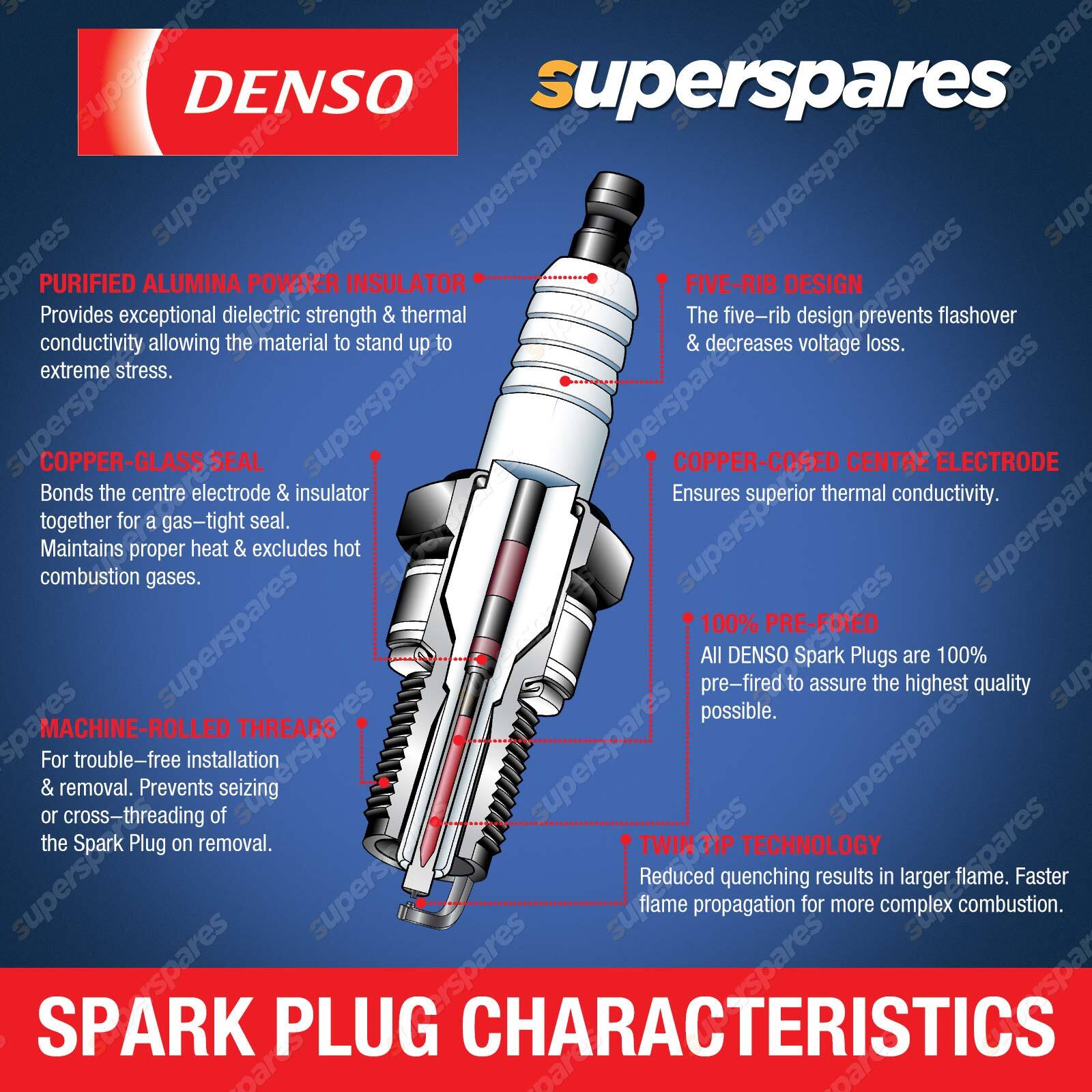 4 x Denso Twin Tip Spark Plugs for Citroen C4 LC Grand Picasso UA UD C5 ...