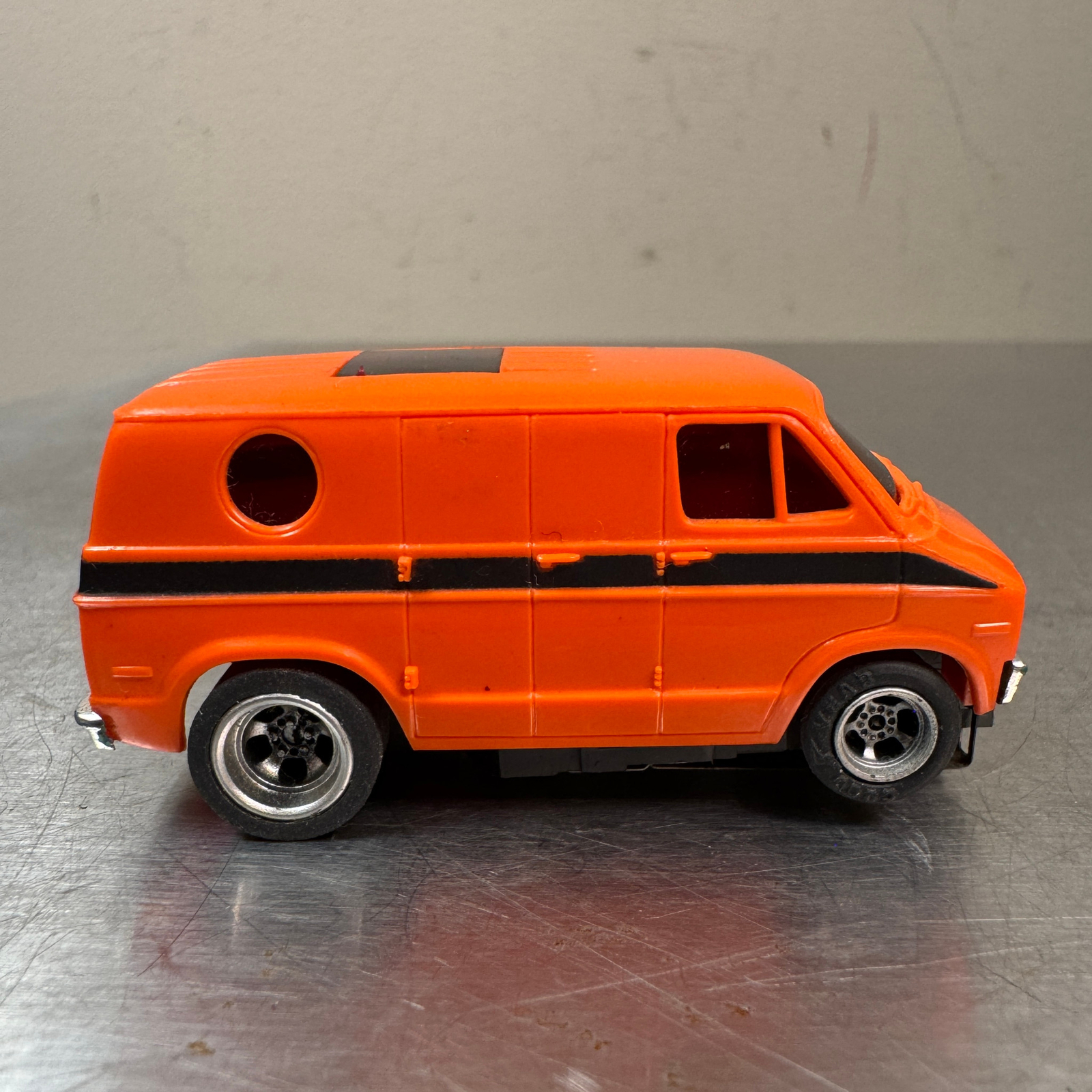 Vtg AURORA AFX Dodge Van HO Slot Car ORANGE - WORKING | eBay