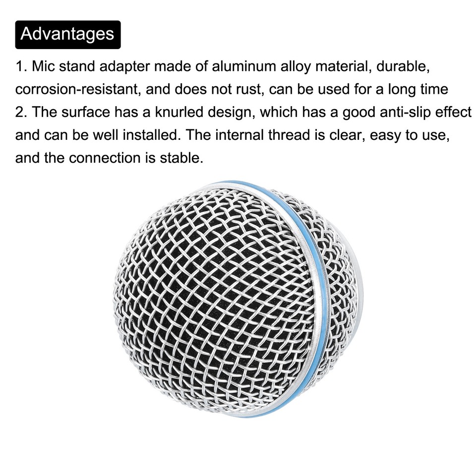 4pcs Mesh Microphone Grill Head for SM58 Wired Microphone Ball Head ...