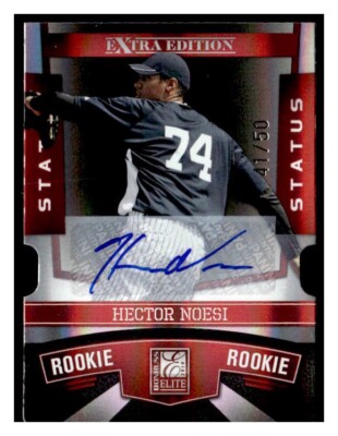 2010 Donruss Elite Extra Edition #182 Hector Noesi Signature Status Red ...