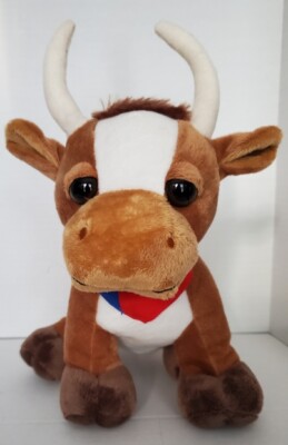 Texas Longhorn Plush With Texas State Flag Bandana Made by Texas ...
