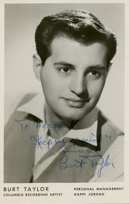 Vintage BURT TAYLOR Signed Photo | eBay