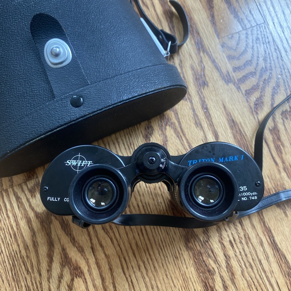Vintage Swift Neptune Mark 1 - 7x35 Model No. 748 Binoculars w/ Leather ...