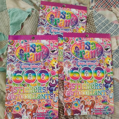 Lisa Frank Sticker Books 600 Stickers 5 Pages ( LOT OF 3) | eBay