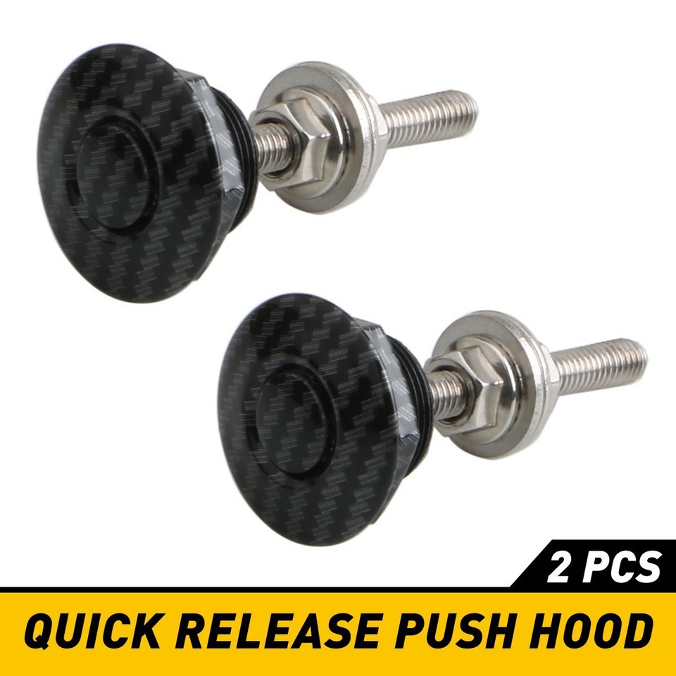 Push Button Quick Release Hood Pins Bonnet Lock Clip Car Bumper Latch ...