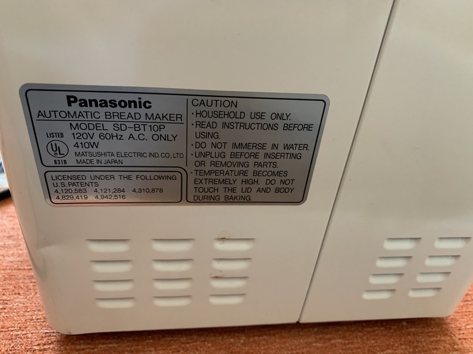 Panasonic SD-BT10P Bread Maker Machine Small 1 lb Loaf | eBay