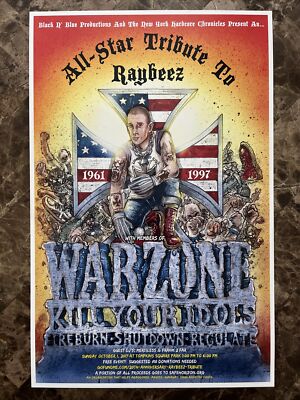 2017 NYHC Tribute to Raybeez Concert Poster - War Zone, Kill Your Idols ...