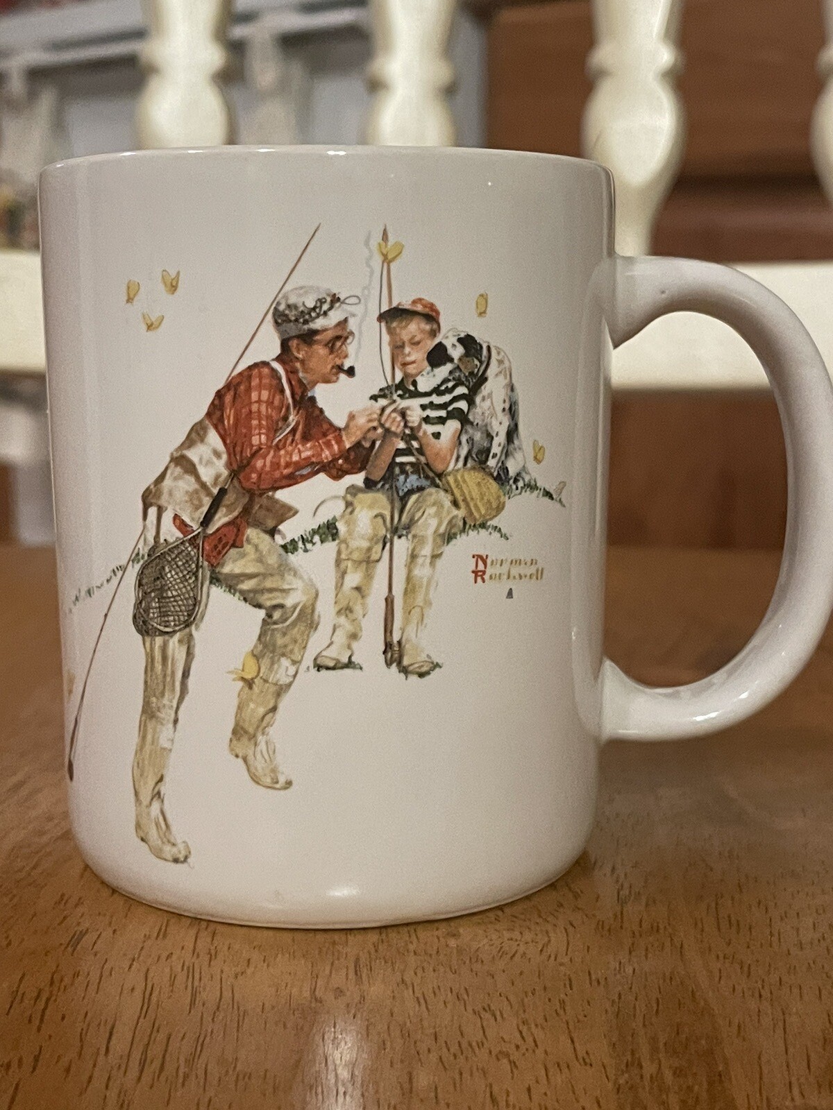 Set of 3 Vintage 1987 Norman Rockwell Museum Collection Fishing Coffee ...