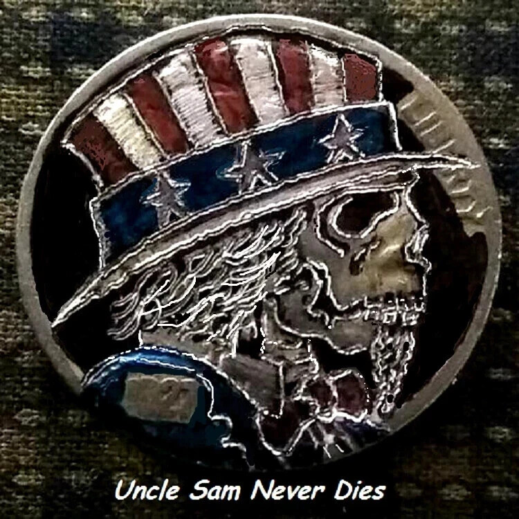 Hobo Nickel hand carved original by J&M Tarantula buffalo as the blood ...