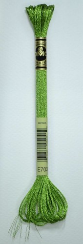 DMC Light Effects Thread E703 LIGHT GREEN EMERALD Embroidery Floss, 8m ...