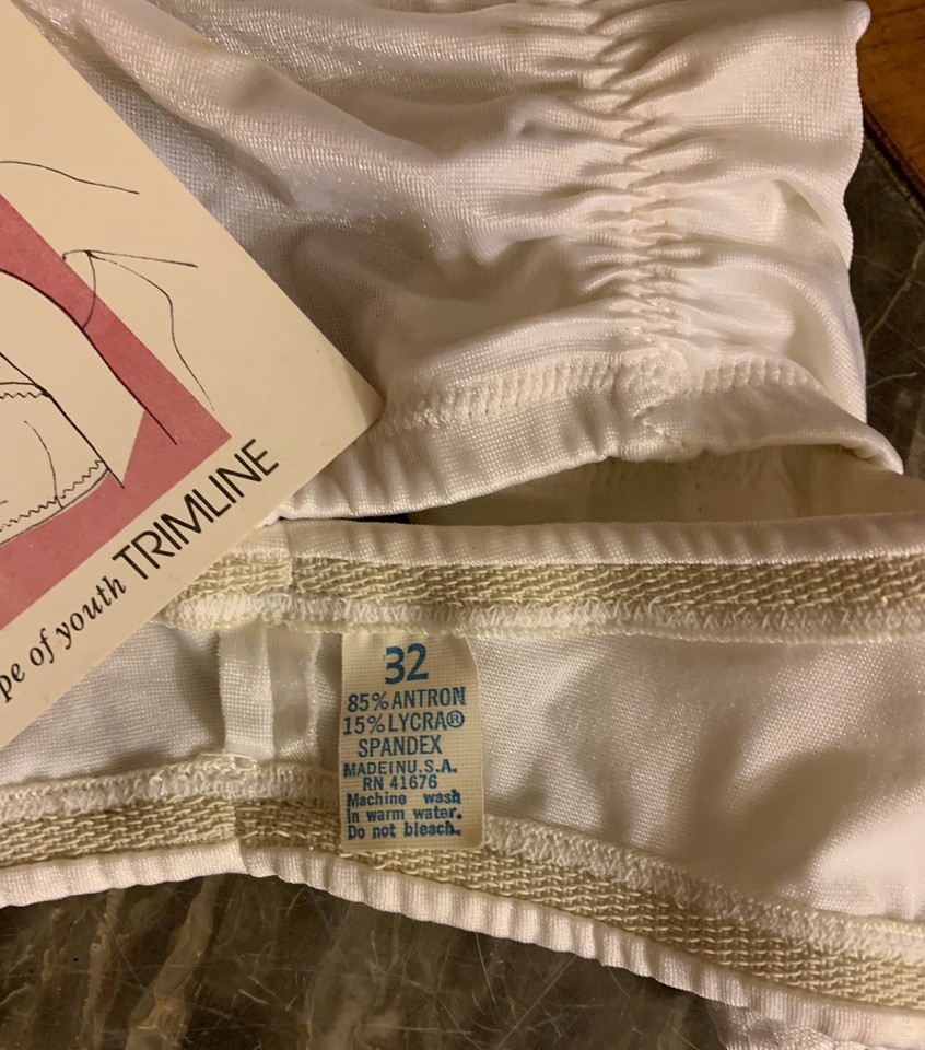 Vintage Strapless Tube Bra White Antron Lycra Spandex 1970s NEW Fits 32 ...