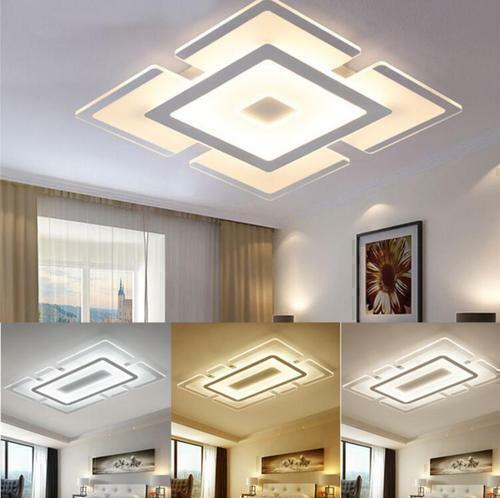 Modern Elegant Acrylic LED Ceiling Light Living Room Bedroom Home Lamp ...