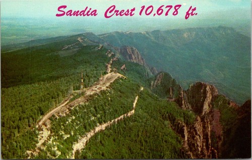 Aerial View Sandia Crest Near Albuquerque New Mexico Vintage Postcard | eBay