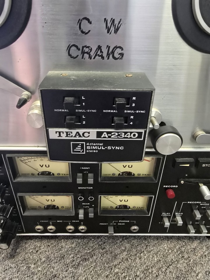 Teac A-2340 4 channel simul-sync stereo reel to reel, no power cord ...