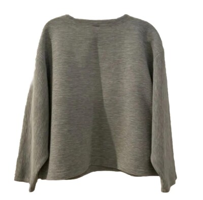 Gray Ribbed Sweater Size M Oversized Fit By A New Day | eBay