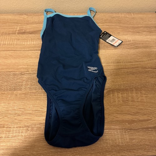 Speedo Women's Flyback Endurance + Training Swimsuit, Size 28, Blue ...
