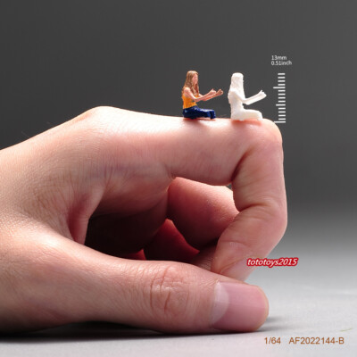 DIY 1:64 Driving Girl Scene Props Miniatures Figures Model Fit Cars ...