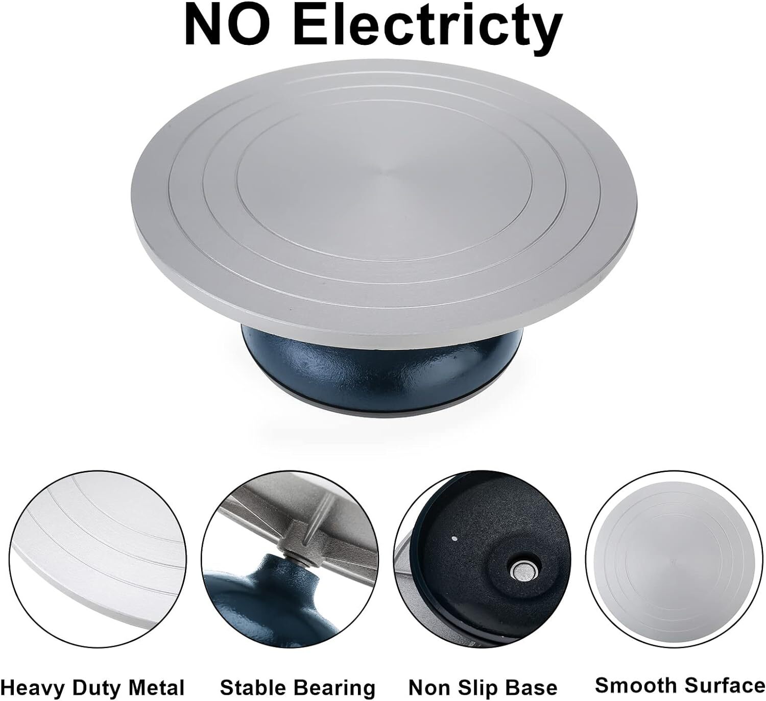 7" Diameter Sculpting Wheel Heavy Duty Metal Pottery Decorating Banding ...