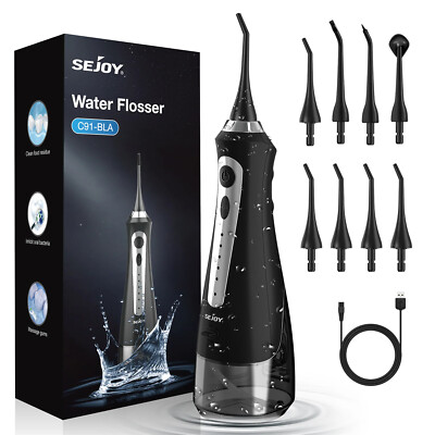 Cordless Water Flosser Dental Oral Irrigator Travel Teeth Cleaner Floss ...