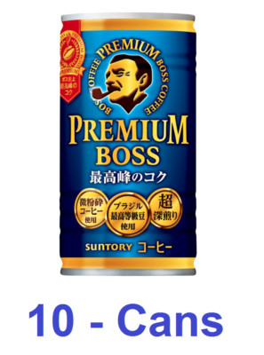 Suntory Boss PREMIUM Coffee ( 185g x 10 Cans ) Popular Japan Drink | eBay
