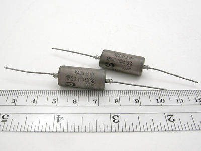 1500pF 1000V K40Y-9 Russian PIO capacitor pair - tested, matched to 1% ...