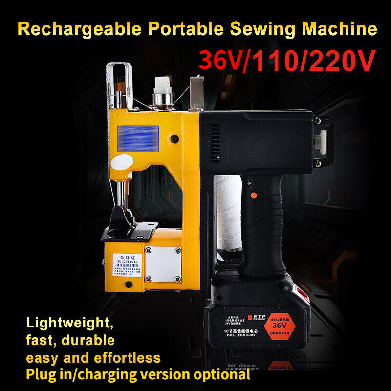 GK9-886 210W Portable Bag Closer Stitching Sewing Electric Gun Sealing ...