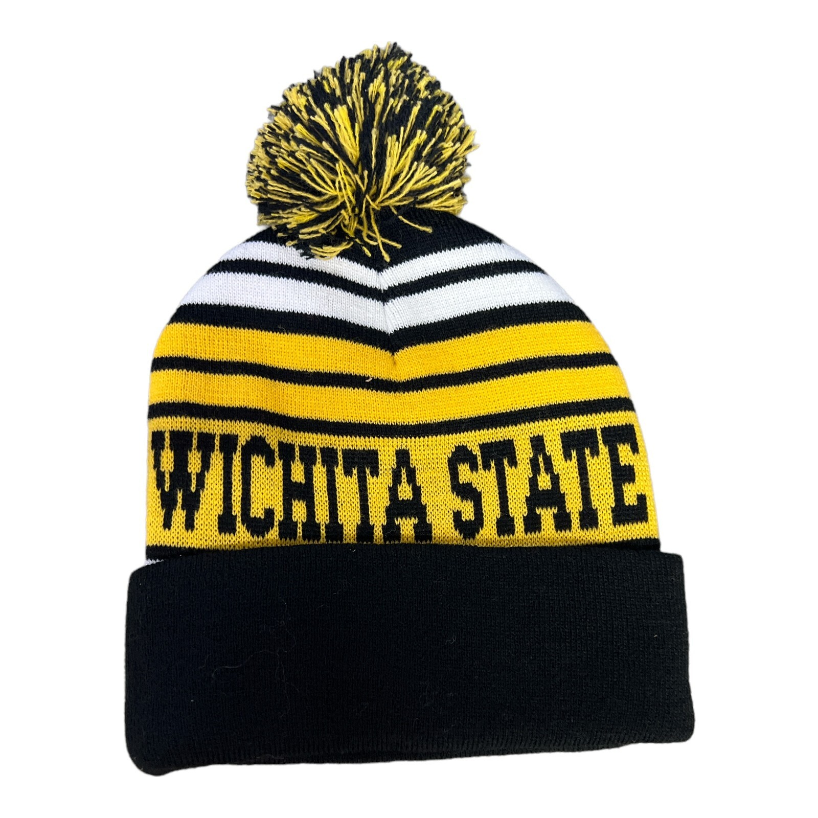 Wichita State Shockers Pom Pom Cuffed Beanie Hat Cap Lid Toque | eBay