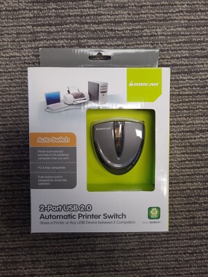 iogear 2-port usb 2.0 automatic printer switch GUB231 | eBay