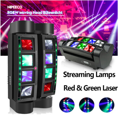 200W Moving Head 8 LED Spider Beam Stage Laser Light RGBW DJ Disco ...