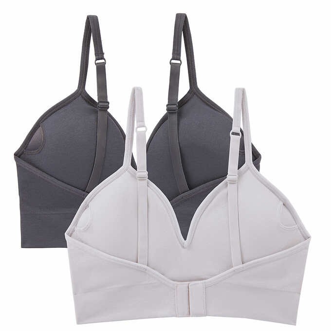 NWT DKNY Women's Seamless All Day Two Pack Bra Ink/Aluminum Size L $50 ...