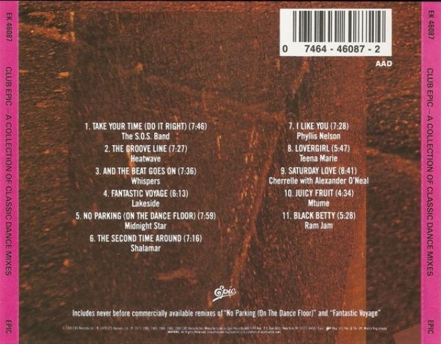 Various - Club Epic (A Collection Of Classic Dance Mixes) Volume 1 (CD ...