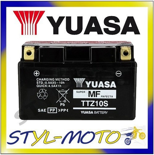 TTZ10S YTZ10S BATTERIA BATTERY ORIGINALE YUASA CON ACIDO HONDA CBR 600 ...