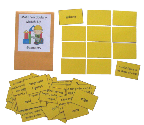 Teacher Made Math Learning Resource Center Game Math Vocabulary Match ...
