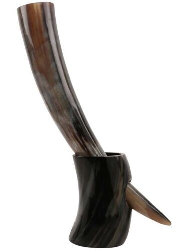 Medieval wine Mug Viking Horn Cup With Stand For SCA & LARP & Party ...