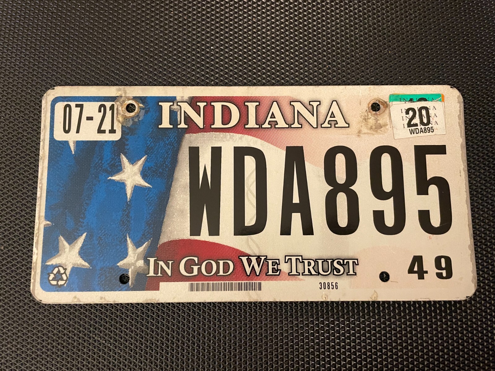 INDIANA LICENSE PLATE IN GOD WE TRUST WDA 895 2020 | eBay