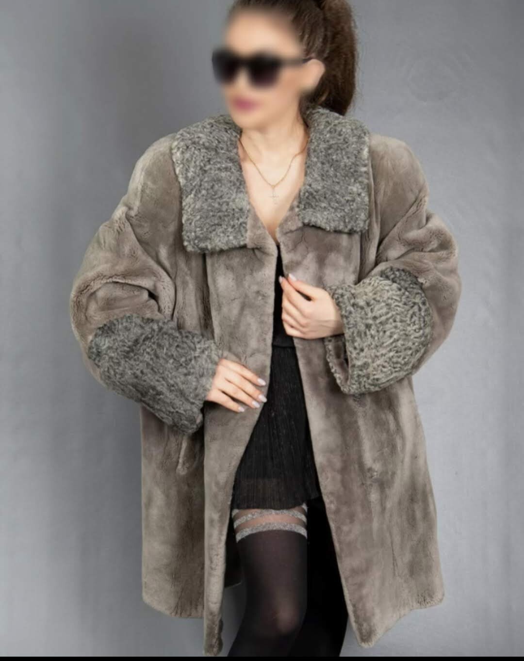 BEAUTIFUL GENUINE GREY SHEARED BEAVER WITH PERSIAN FU… - Gem