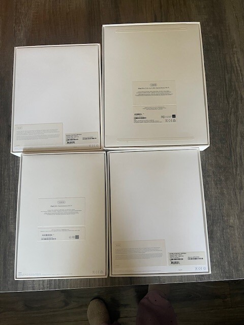 Lot of 4 Authentic Apple iPad Boxes – Includes iPad Pro 11" (4th Gen) & iPad 2 – | eBay