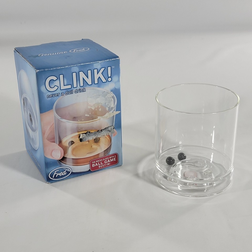Fred & Friends CLINK! Ball Game Rocks Glass Fun Drinking Friends Patry ...